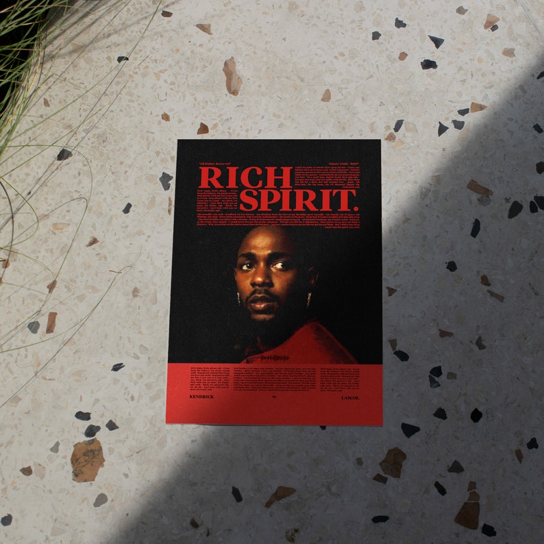 Rich Spirit - Kendrick Lamar Poster - Etsy