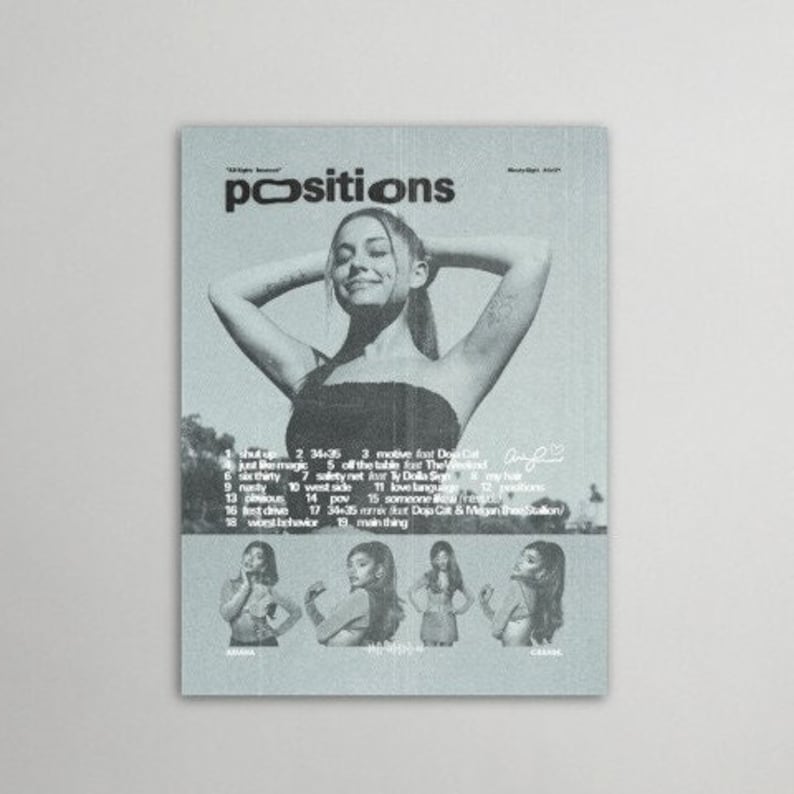 Ariana Grande Poster - Positions Album - Etsy