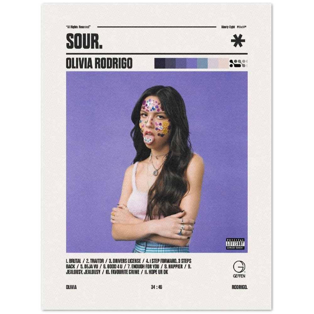 Olivia Rodrigo Sour Album Poster sold by Grenada Hiligaynon | SKU ...