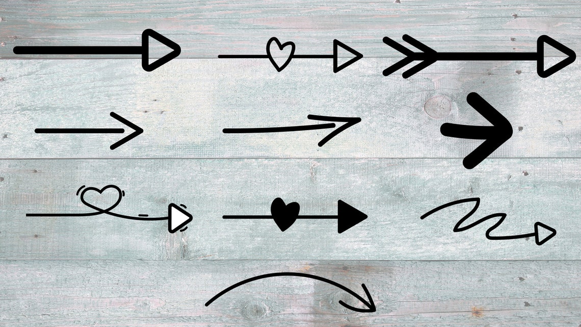 Pijl SVG Bundel van 20 unieke pijlen, PNG, dxf, eps - Etsy België