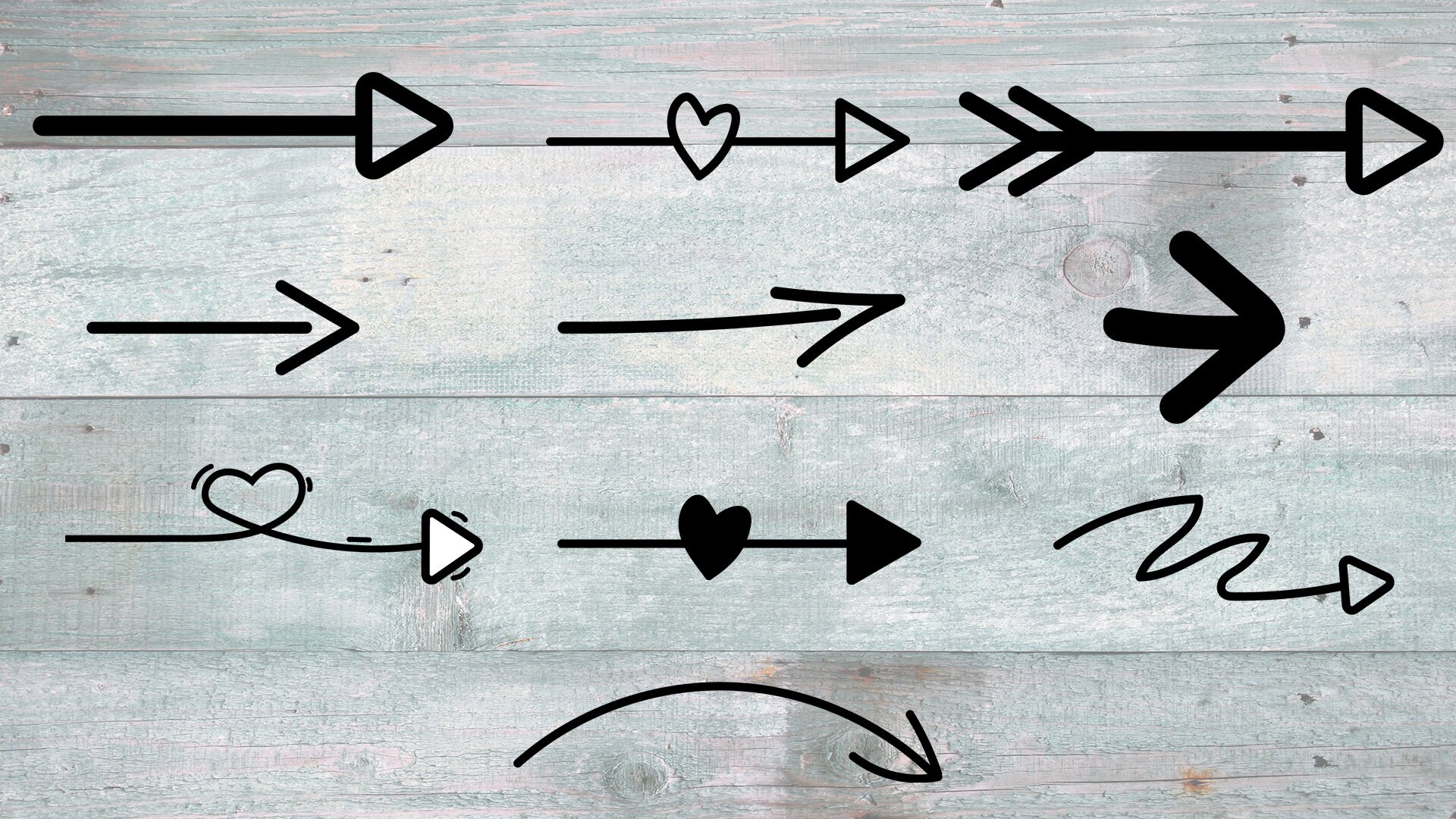 Arrow SVG Bundle of 20 Unique Arrows, PNG, Dxf, Eps - Etsy
