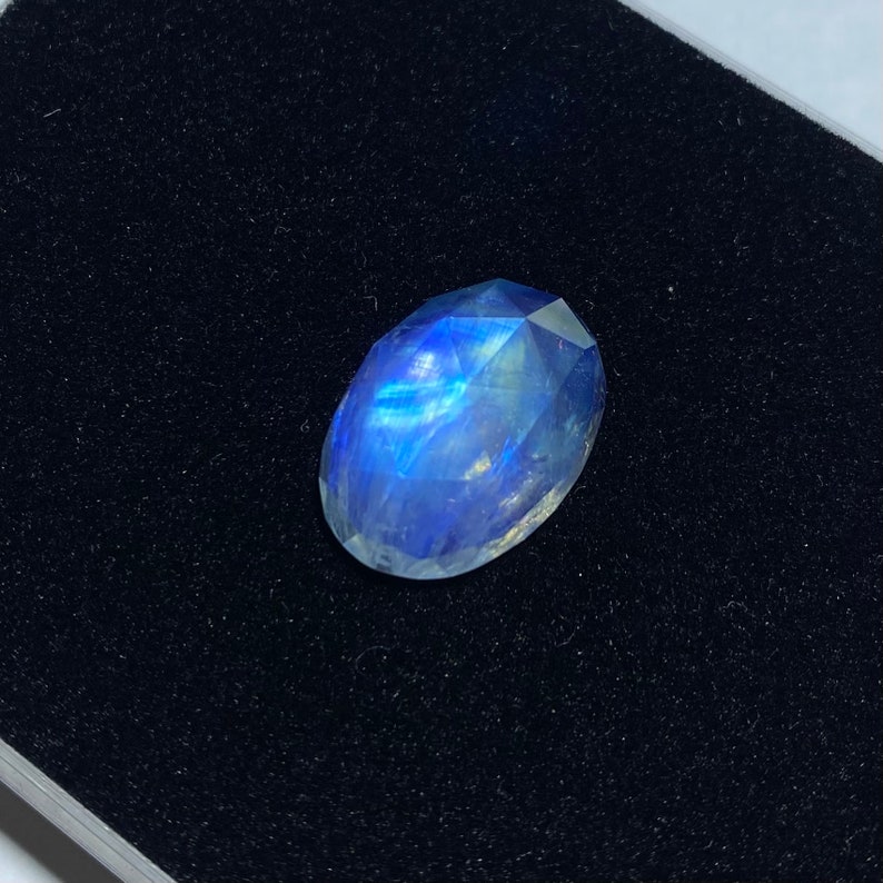 Moonstone Oval Rose Cut AAA Quality Blue Moonstone 13x18mm Moonstone Oval Natural Moonstone Rose ...
