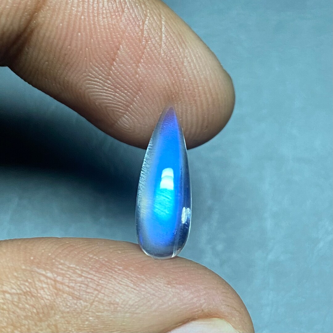 17x6mm Rainbow Blue Moonstone Africa Pear | AAA Quality Blue Moonstone ...