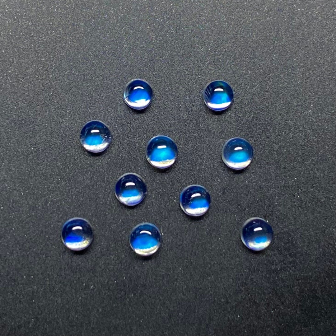 2.5mm Moonstone Round Cab | AAA+ Quality Blue Moonstone | Blue ...