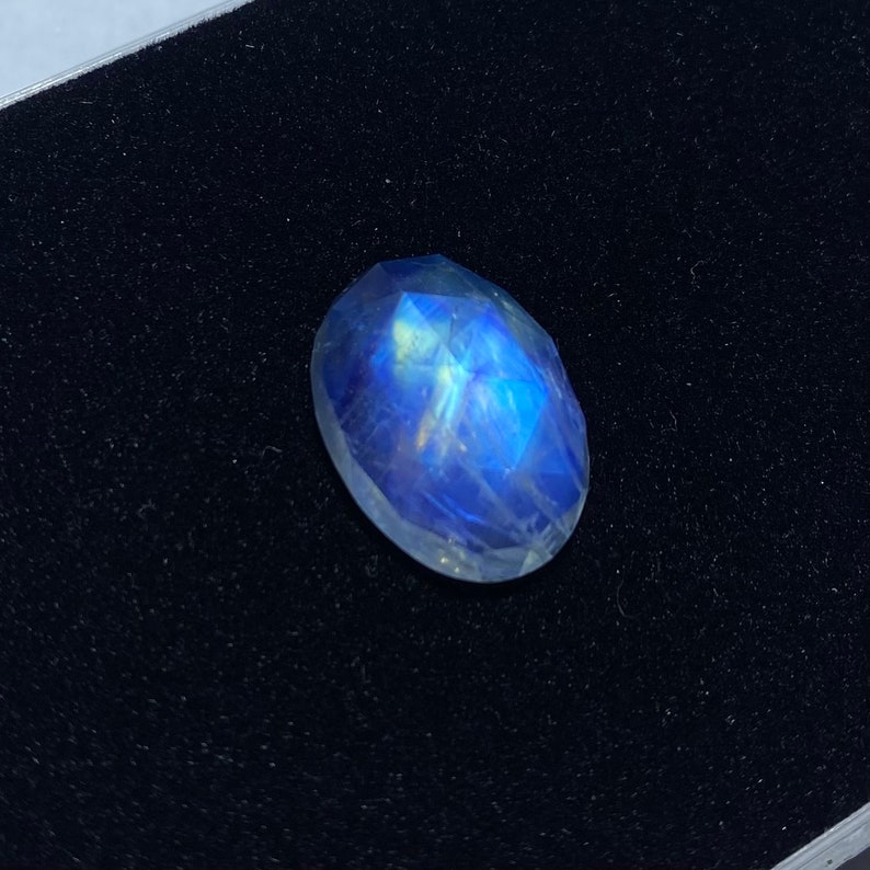 Moonstone Oval Rose Cut AAA Quality Blue Moonstone 13x18mm Moonstone Oval Natural Moonstone Rose ...