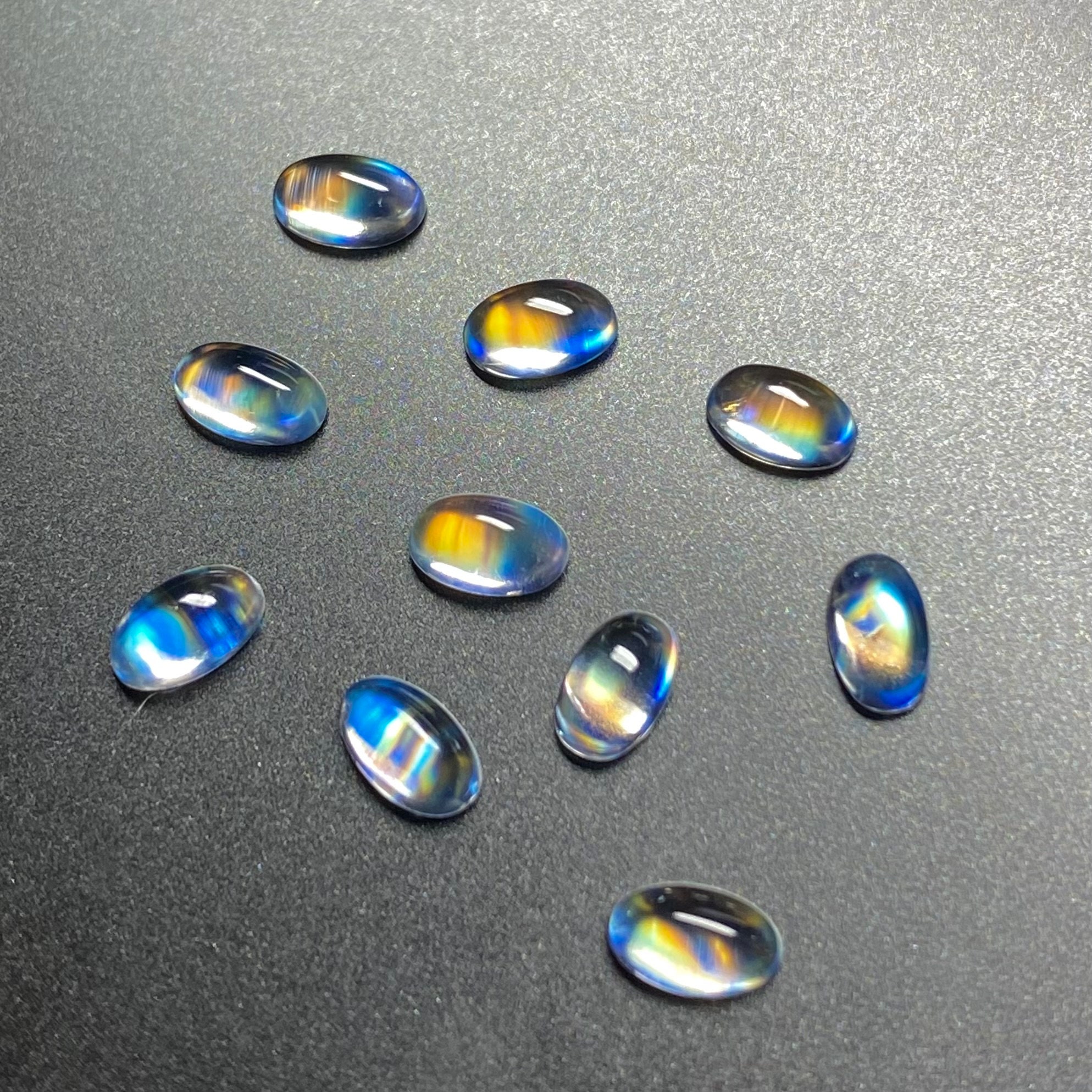 3x5mm Moonstone Oval | Rainbow Moonstone | AAAA++ Quality Blue ...