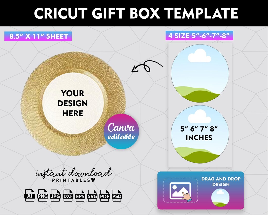 Plate Charger Template, Circle Template, Plate Charger Insert Canva ...