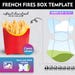 French Fries Box Template, DIY Snack Box (svg, Ai, Eps, Pdf) - Etsy