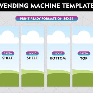 Vending Machine Template, 8x10 12x16 16x20, Editable DIY Vending ...