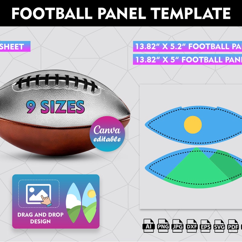 Football Panel Template - Etsy