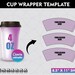Paper Cup Wrapper Template Bundle, SVG, Canva Editable (digital ...