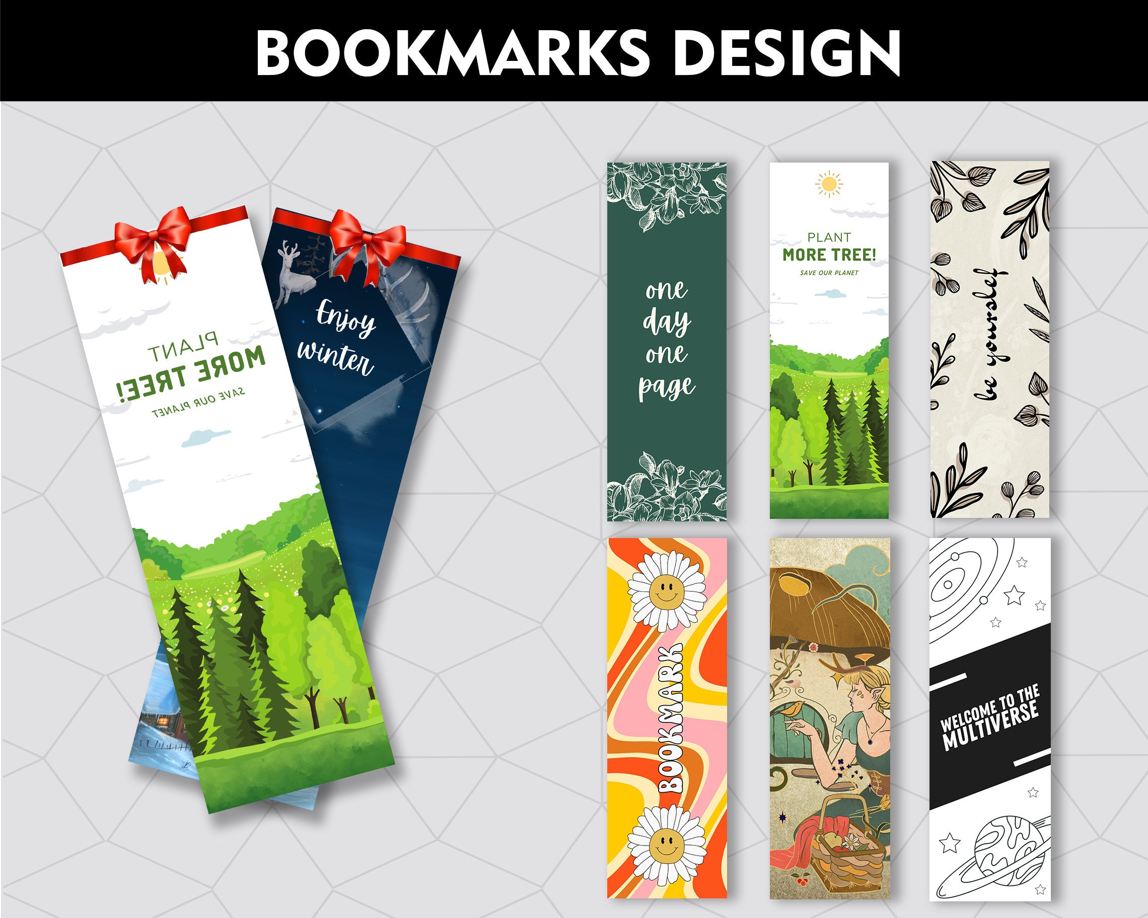 600+ Bookmark Templates, Printable Bookmark Bundle (PNG, JPG) - Etsy