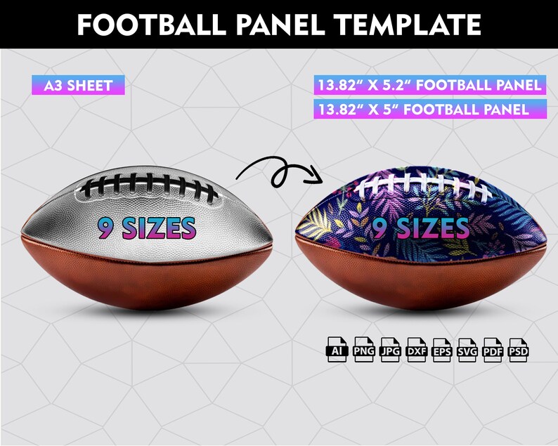 Custom Photo Football Panel Template, Canva Editable (digital Download ...