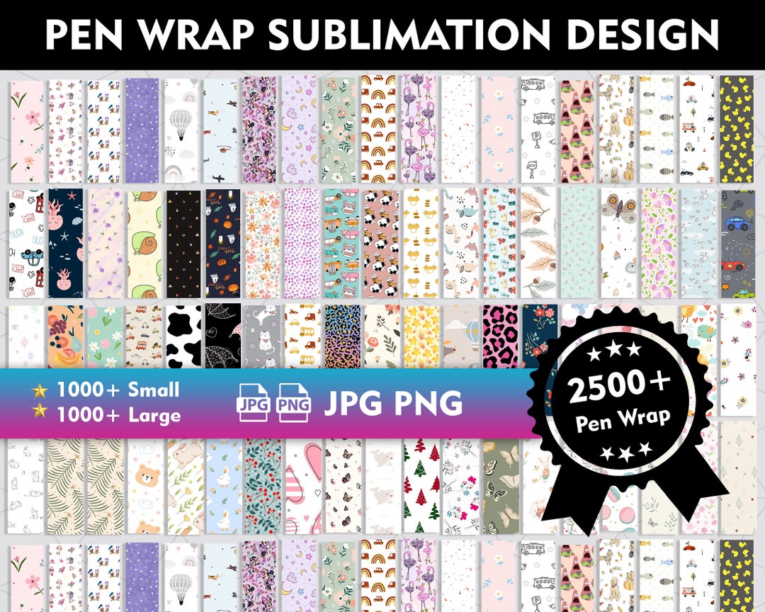 2500+ PNG Pen Wrap Bundle, Pen Wrap Sublimation Designs, Pen Waterslide ...