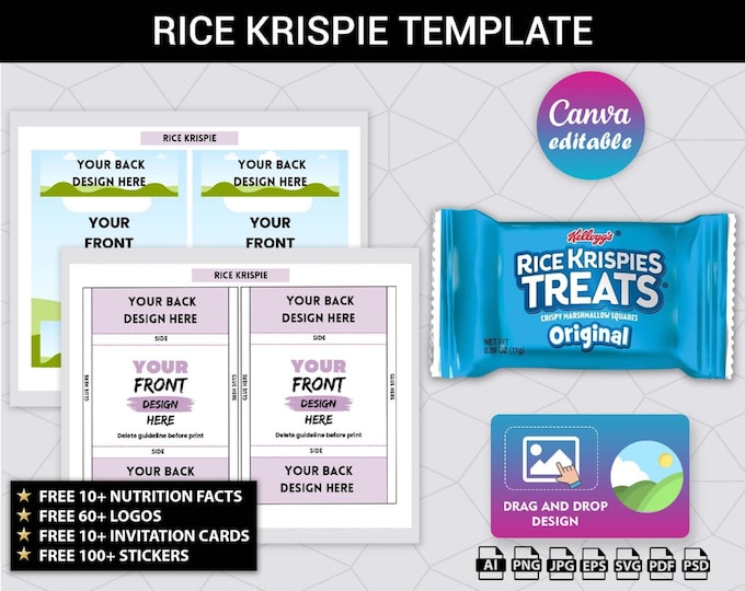 Rice Krispies Template, Rice Krispies Mockup Template ,rice Krispies ...