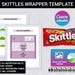 Skittles Wrapper Template, Blank Candy Label (canva Editable) - Etsy