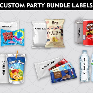 4 Custom Party Favor Bundle, Custom Party Favors, Custom Birthday ...