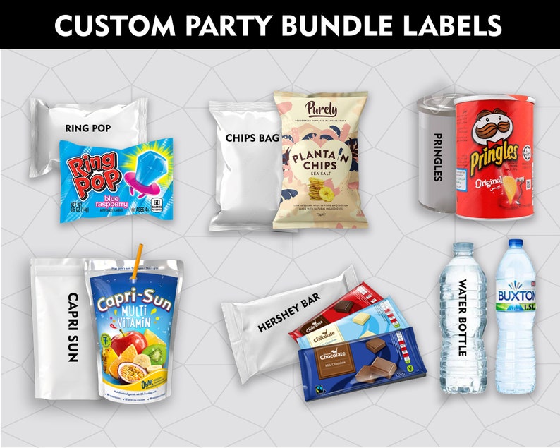 6 Custom Party Favor Bundle Custom Party Favors Custom - Etsy
