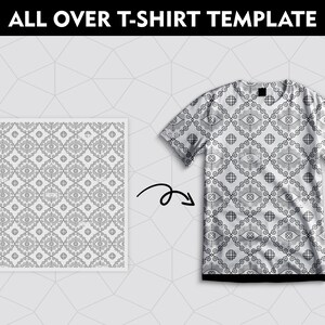 All Over T-shirt Template, Sublimation Design, Canva Editable (digital ...