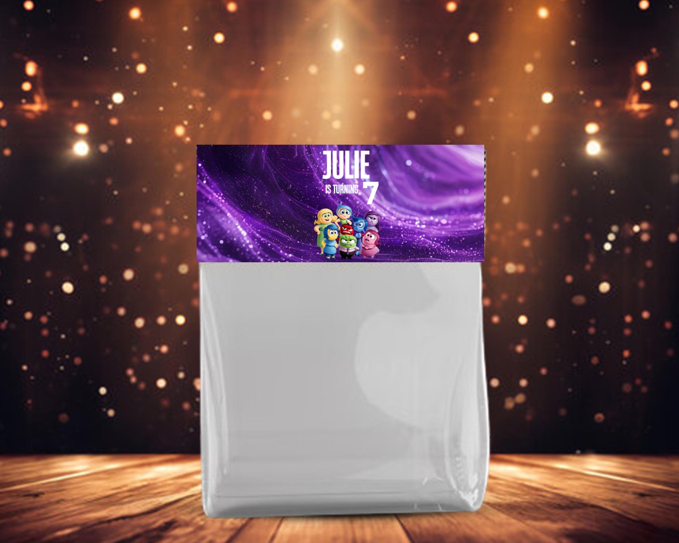 Inside Out Birthday Party Favor Bundle, Custom Labels (digital Download ...