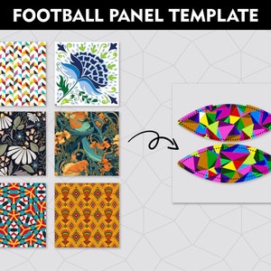 Football Panel Template, DIY Custom Photo Ball Wrap, Football Ball ...