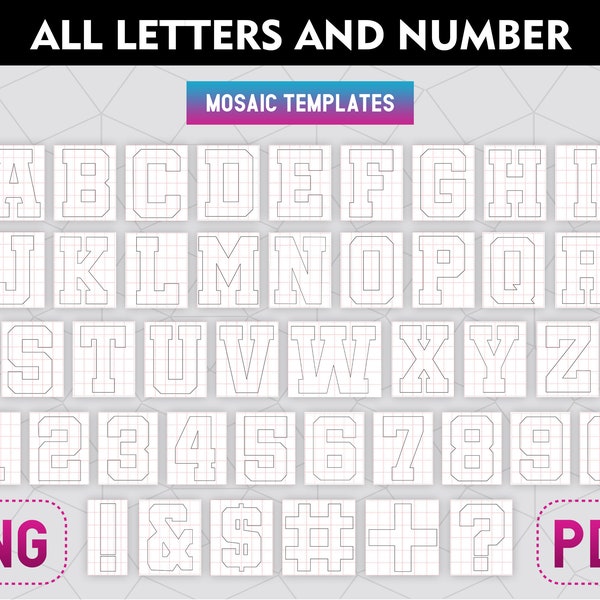 Mosaic Numbers - Etsy