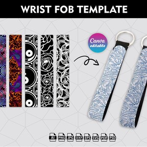 Wrist Fob Template Svg, Wristlet Sublimation Template, Wristlets ...