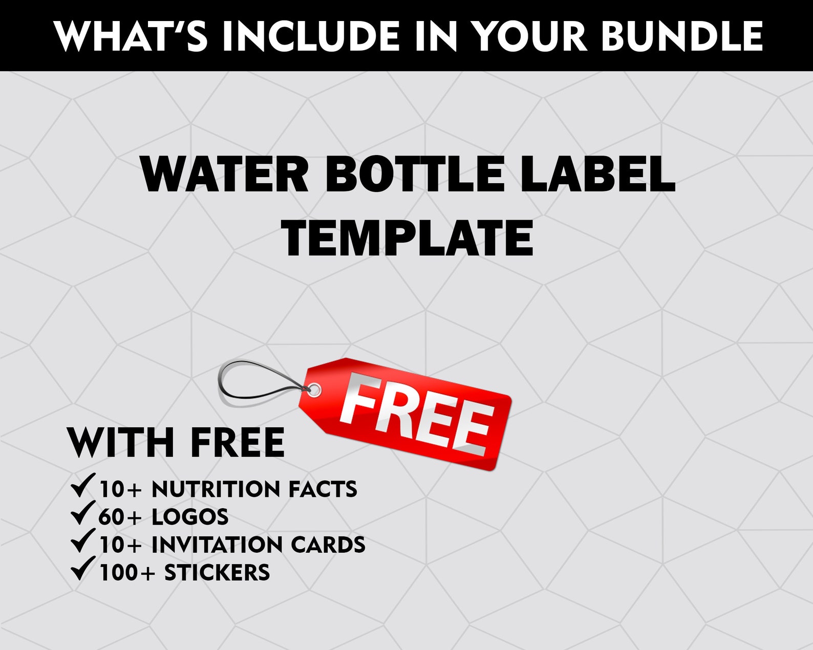Water Bottle Label Template, Editable Canva Design (SVG, PNG, PDF) - Etsy