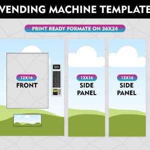 Vending Machine Template, 8x10 12x16 16x20, Editable DIY Vending ...