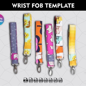 Wrist Fob Template Svg, Wristlet Sublimation Template, Wristlets ...