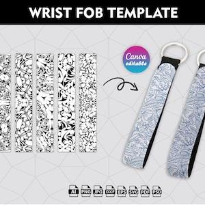 Wrist Fob Template Svg, Wristlet Sublimation Template, Wristlets ...
