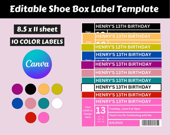 Shoe Box Png/ Svg ,shoe Box Label - Etsy