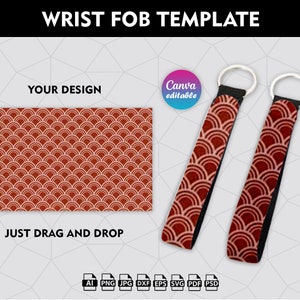 Wrist Fob Template Svg, Wristlet Sublimation Template, Wristlets ...