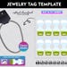 Jewelry Tag Template, Bracelet Card Display Template, Necklace Display ...