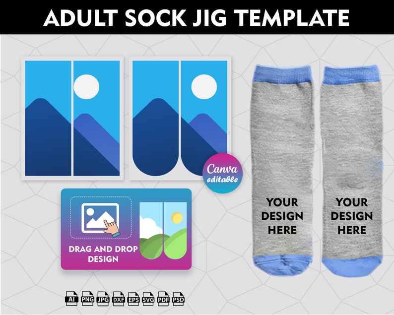 Sock Jig Template BUNDLE, Sock Jig Sublimation, Sock Insert Template ...