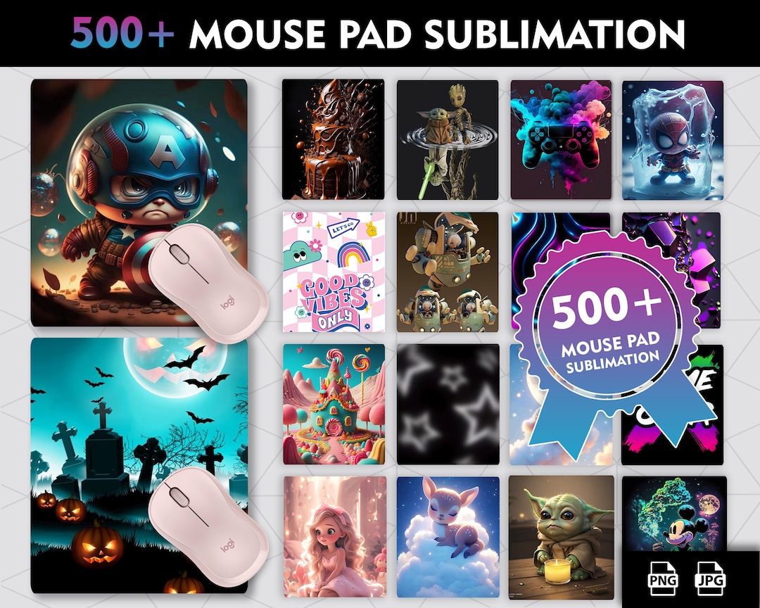 500+ Mouse Pad Sublimation Designs, Mega Bundle, Computer Personalised ...