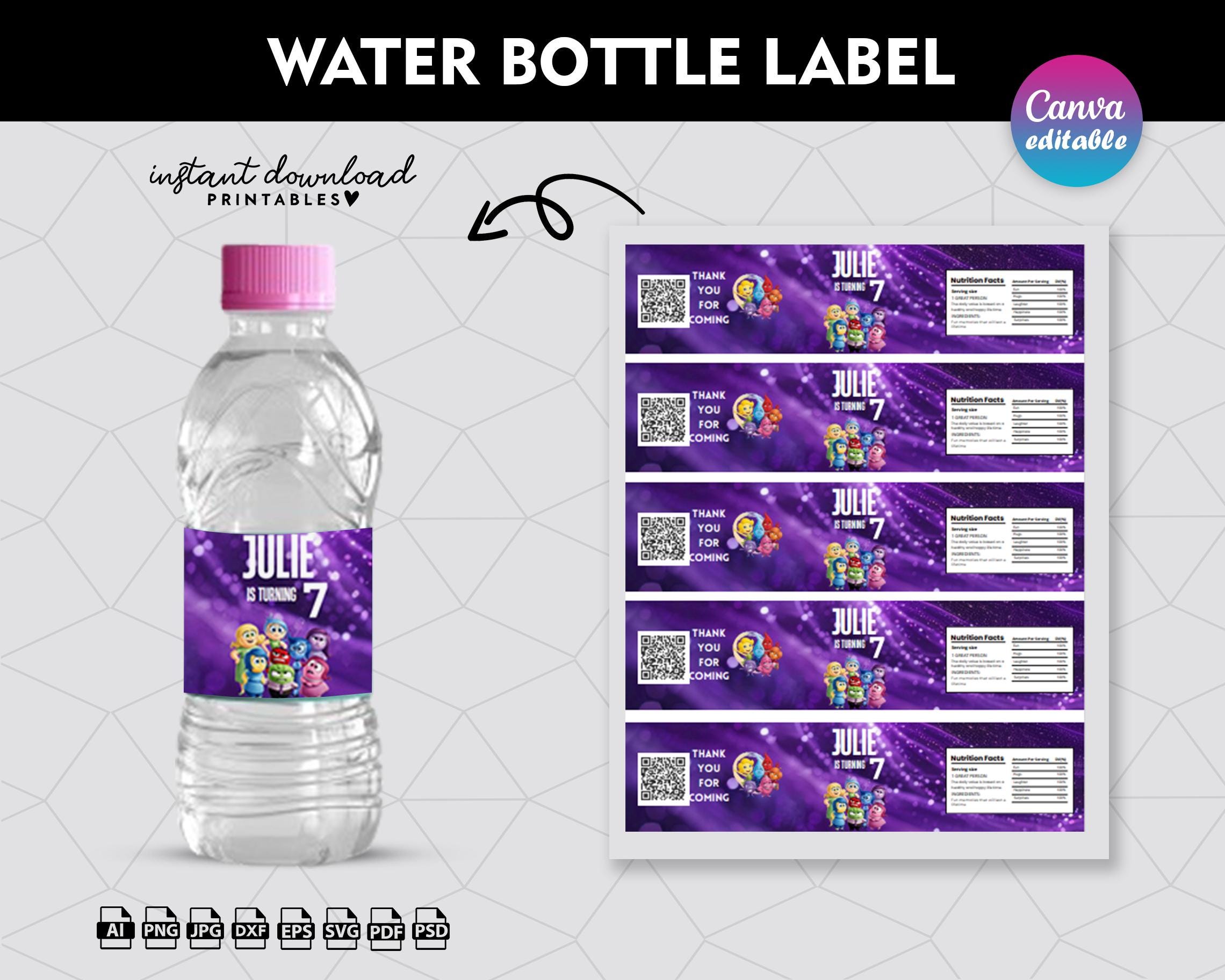 Inside Out Birthday Party Favor Bundle, Custom Labels (digital Download ...