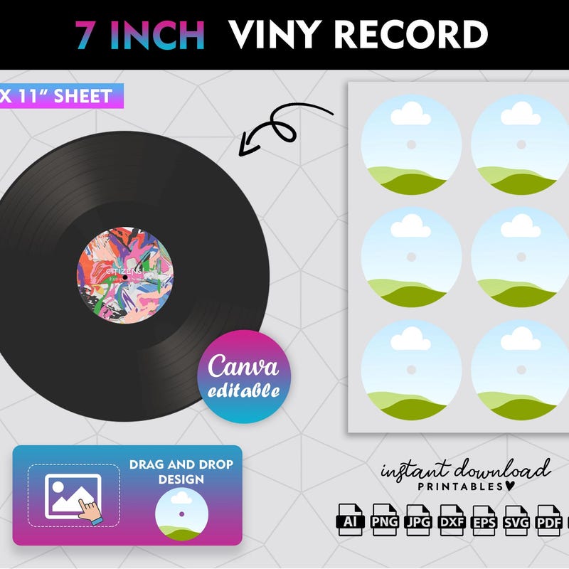 Vinyl Record Labels - Etsy