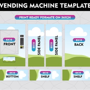 Vending Machine Template, 8x10 12x16 16x20, Editable DIY Vending ...