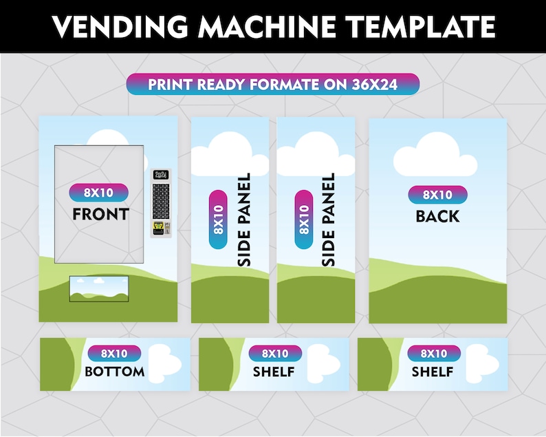 Vending Machine Template, 8x10 12x16 16x20, Editable DIY Vending ...