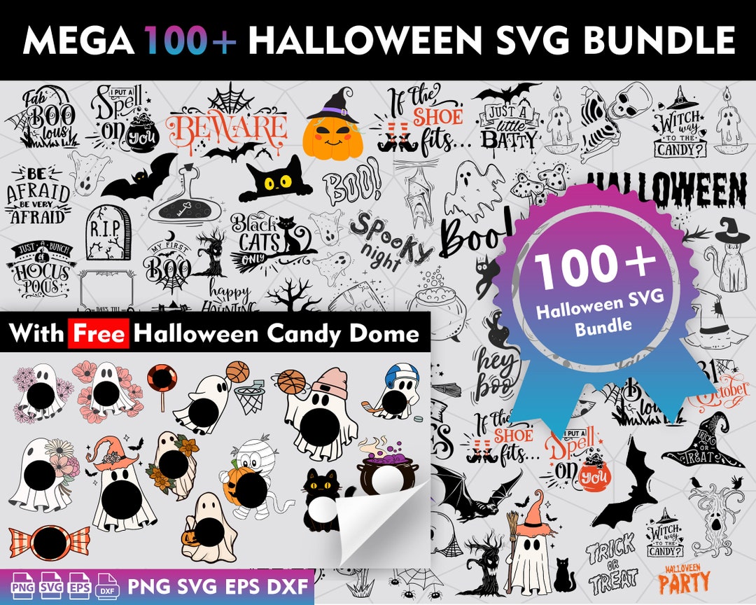 100+ Halloween SVG Bundle, Fall, Pumpkin Face (digital Download) - Etsy