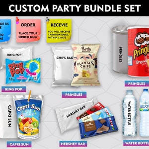 4 Custom Party Favor Bundle, Custom Party Favors, Custom Birthday ...