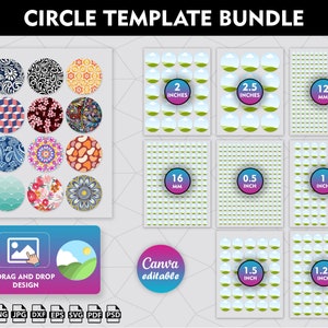 Circle Template Svg, Circle Template Bundle, Multipurpose Printable ...