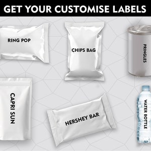 Custom Party Favor Labels, 4 Bundle Templates (digital Download) - Etsy