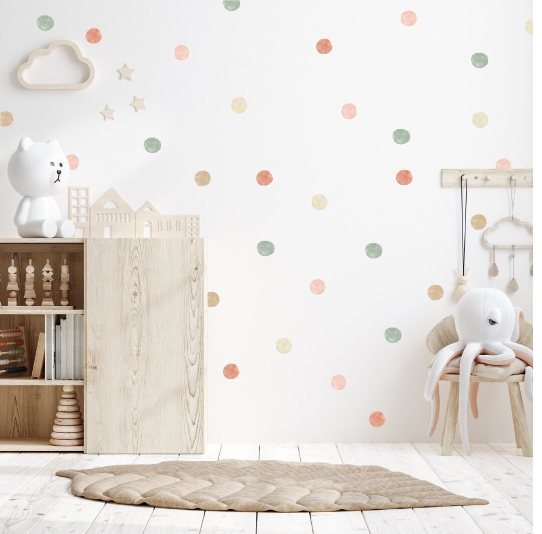 Boho Dots Watercolor Stickers, Watercolor Circles, Kids Room Stickers ...