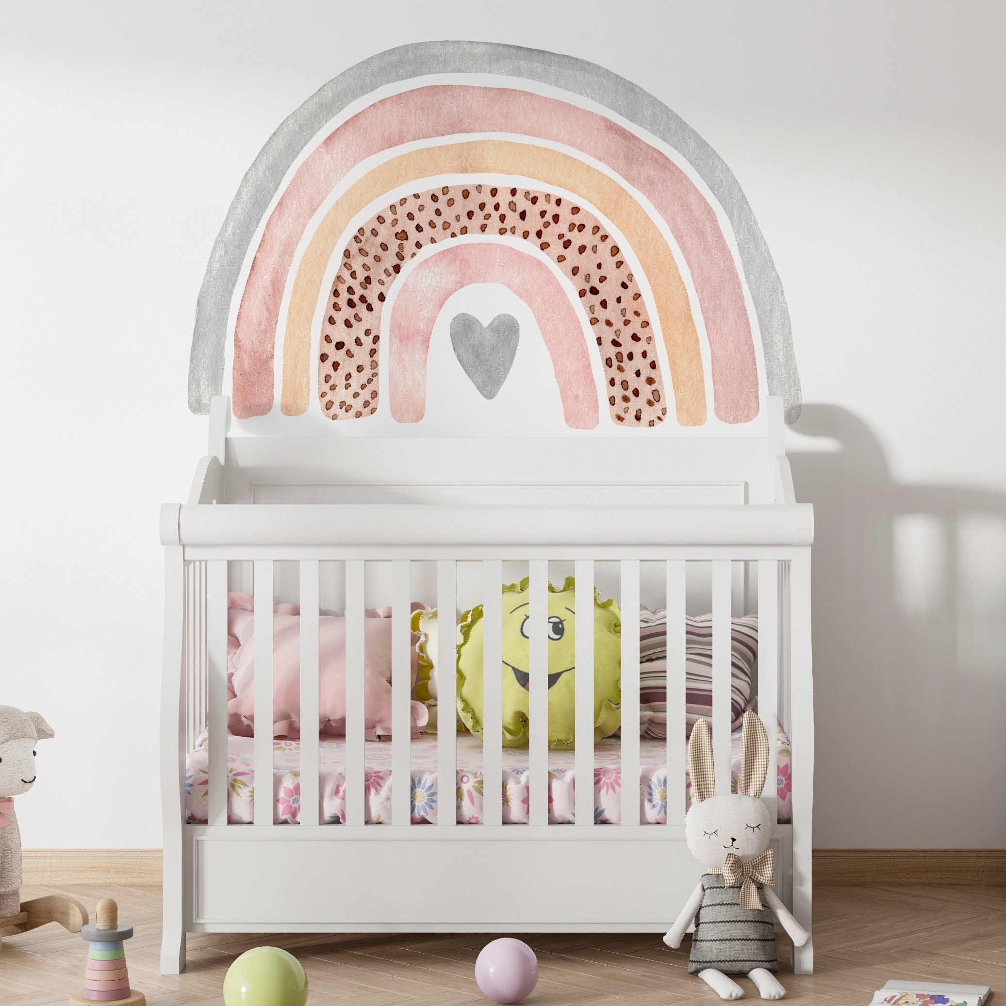 Wall Decal Rainbow Watercolor Removable Kids Room Decor Kids - Etsy