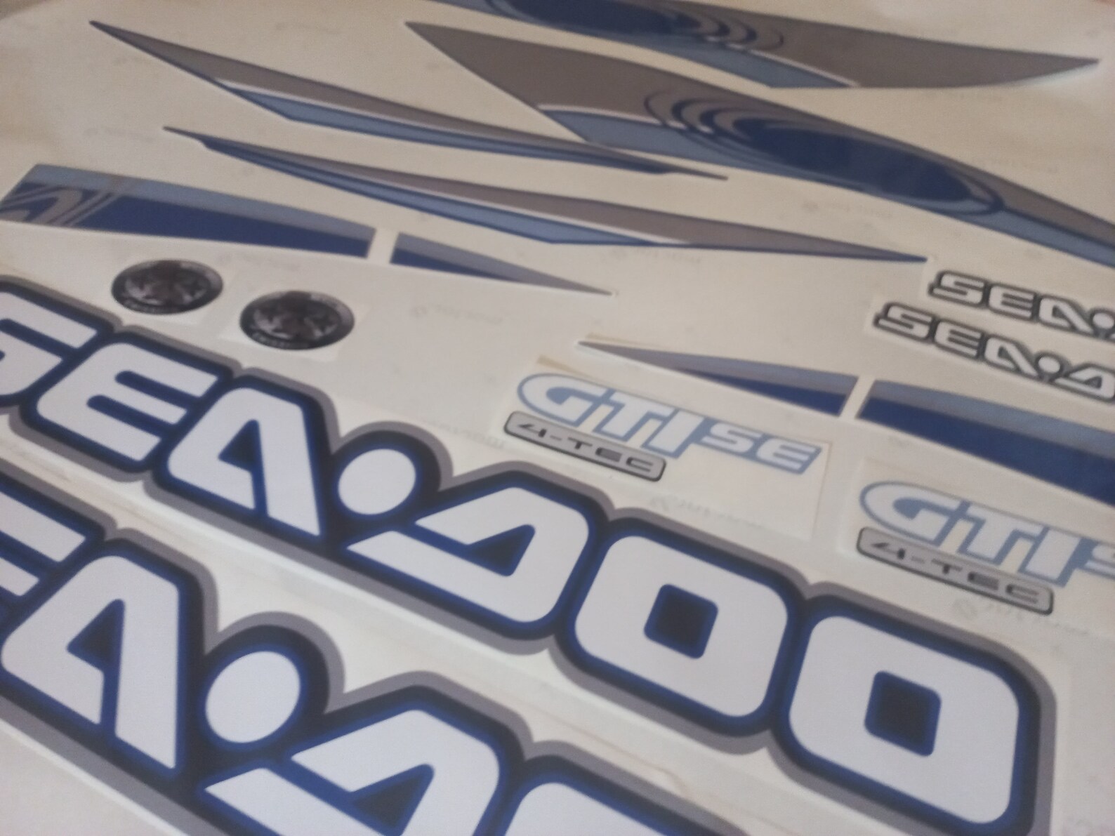Custom Decals Kit For"sea-doo Gti Se 155 4-tec" Blue & Grey-model 2006 ...