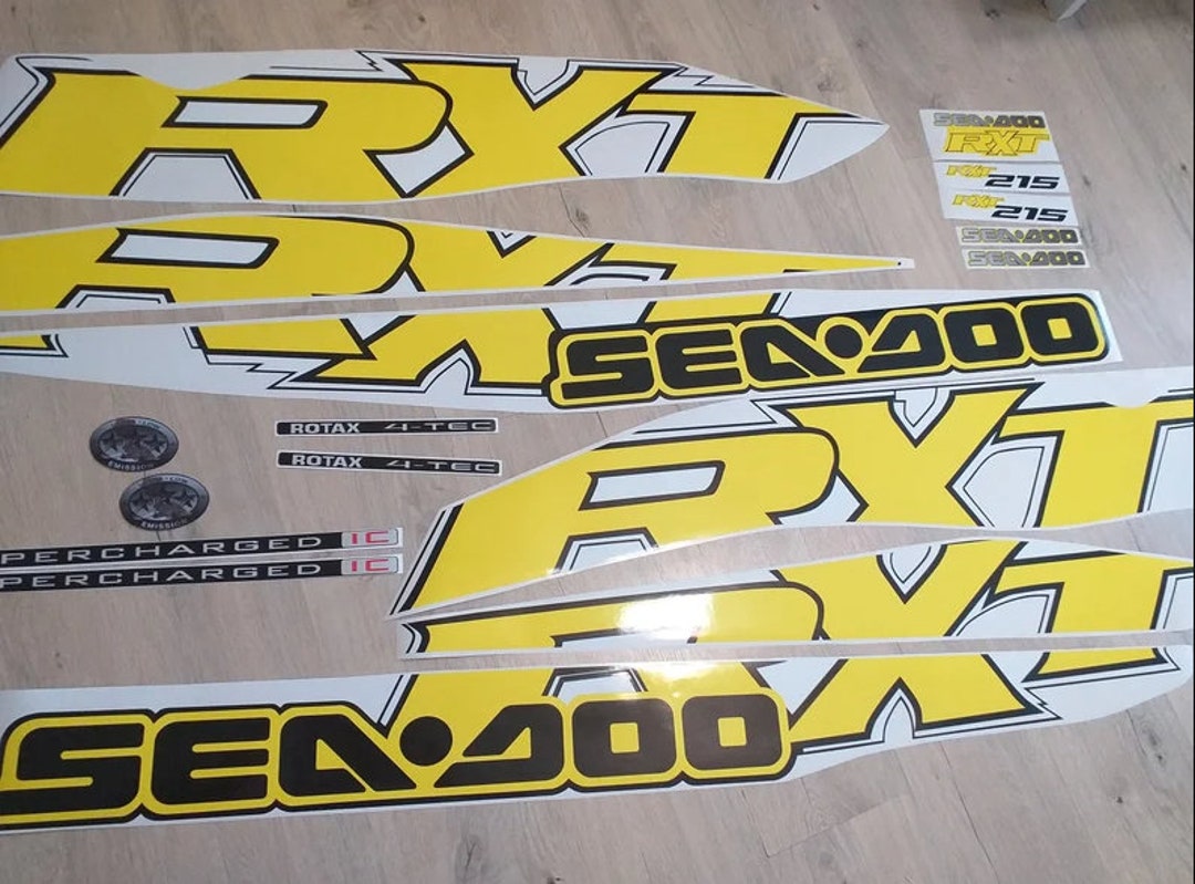 Custom Decals Kit for "sea-doo RXT 215" Yellow Model 2008-2009 - Etsy