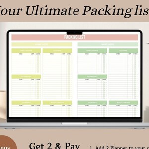 Ultimate Editable Vacation Packing List Travel Checklist Template ...