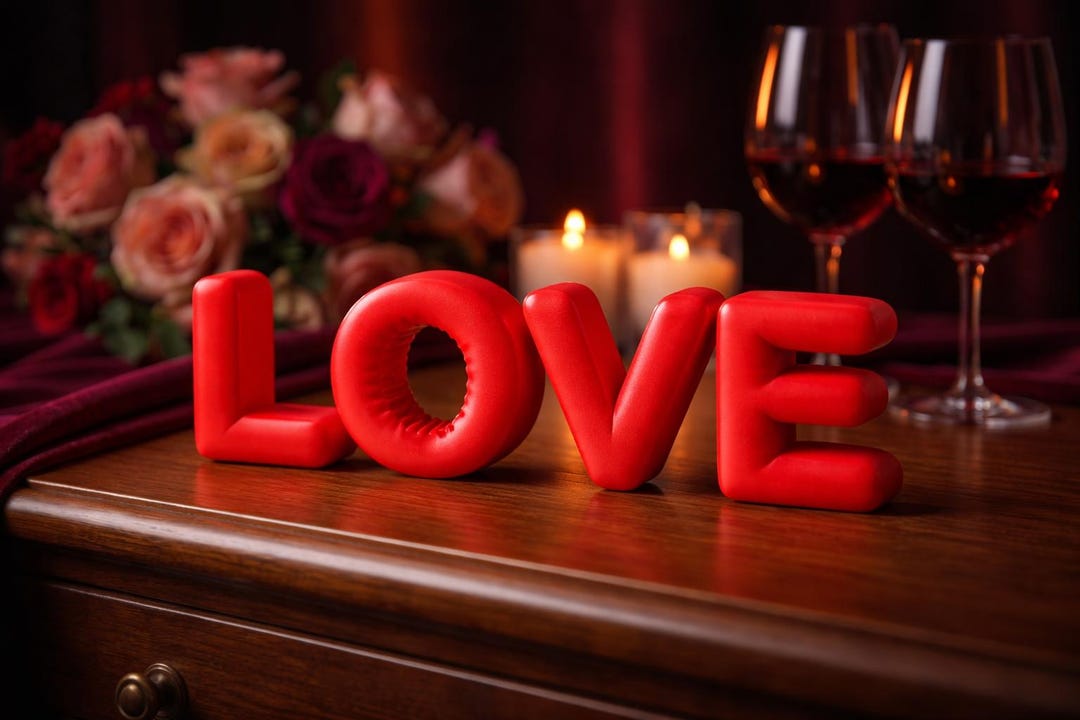 Love 3D STL File | Love Sign 3D Print | Valentine Decor STL | Romantic ...